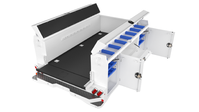 8-Foot Aluminum Service Truck Body - Work Trucks - Milron Truck Bodies
